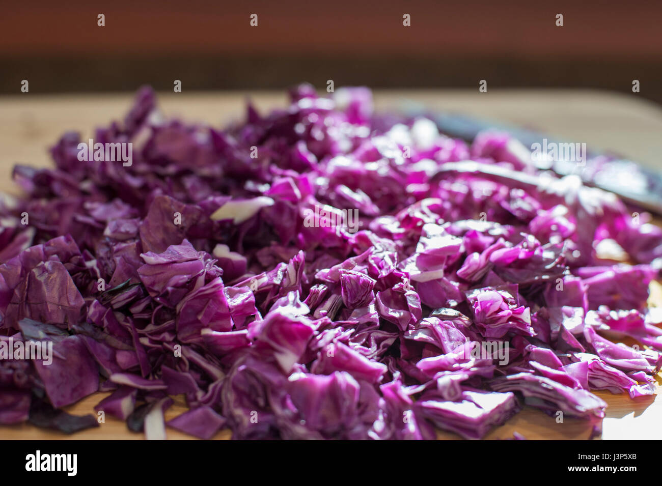 Chopped Red Cabbage Stock Photo - Alamy