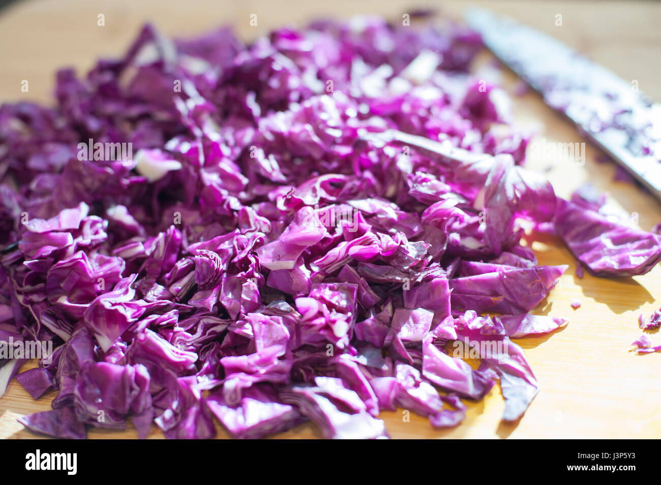 Chopped Red Cabbage Stock Photo - Alamy