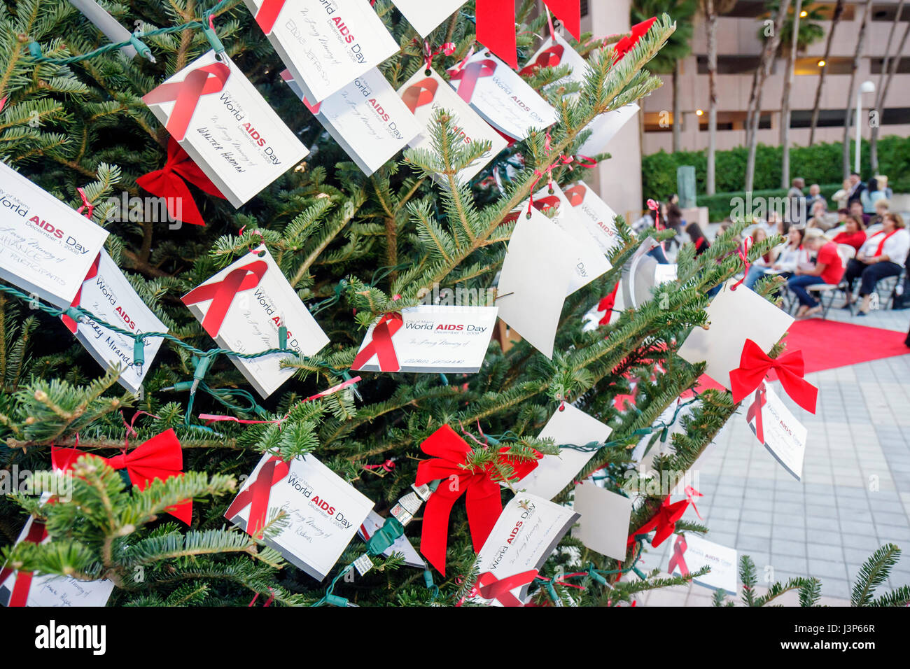 Miami Florida,Riverside Center,World AIDS Day,Candlelight Memorial,Tree ...