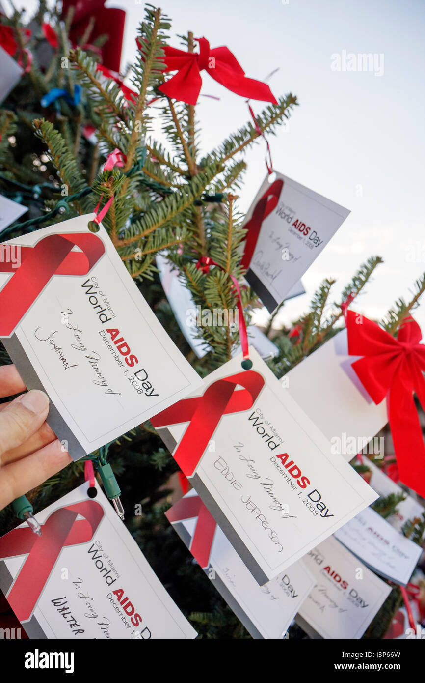 Miami Florida,Riverside Center,World AIDS Day,Candlelight Memorial,Tree ...