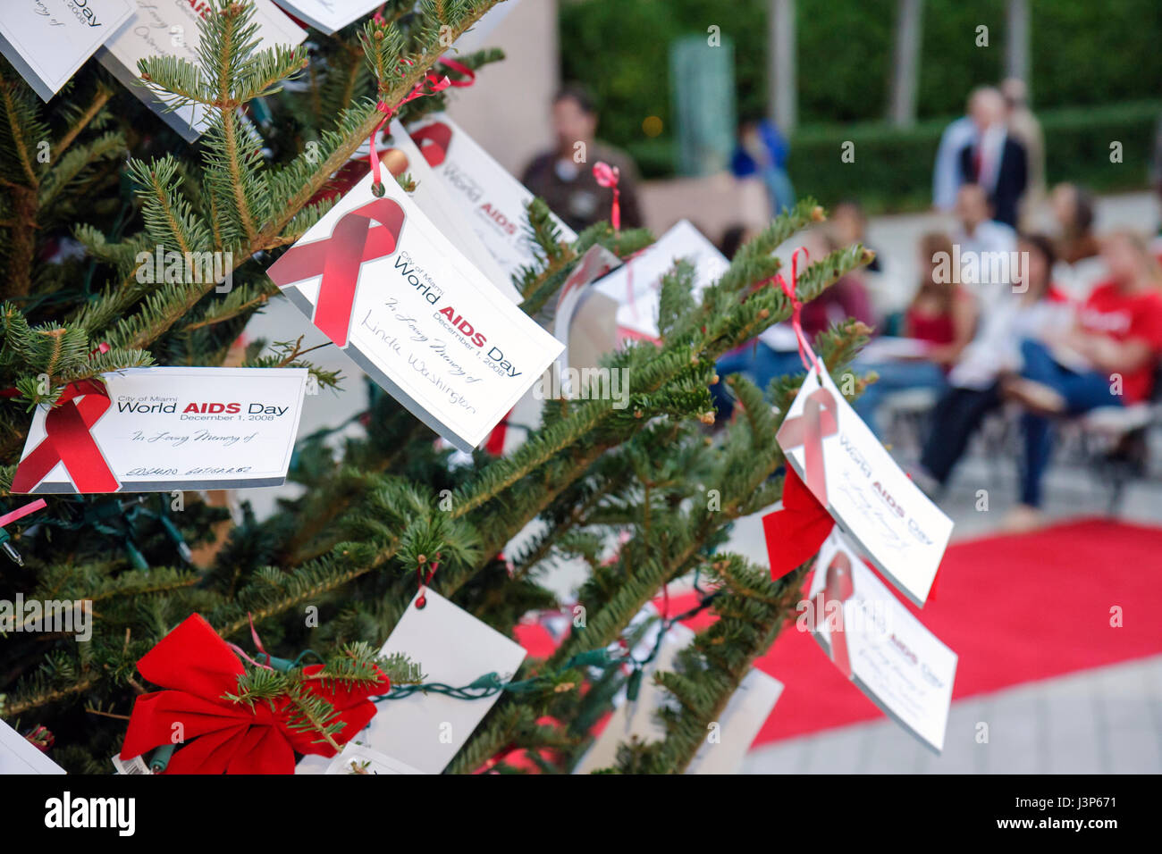 Miami Florida,River waterside Center,World AIDS Day,Candlelight ...