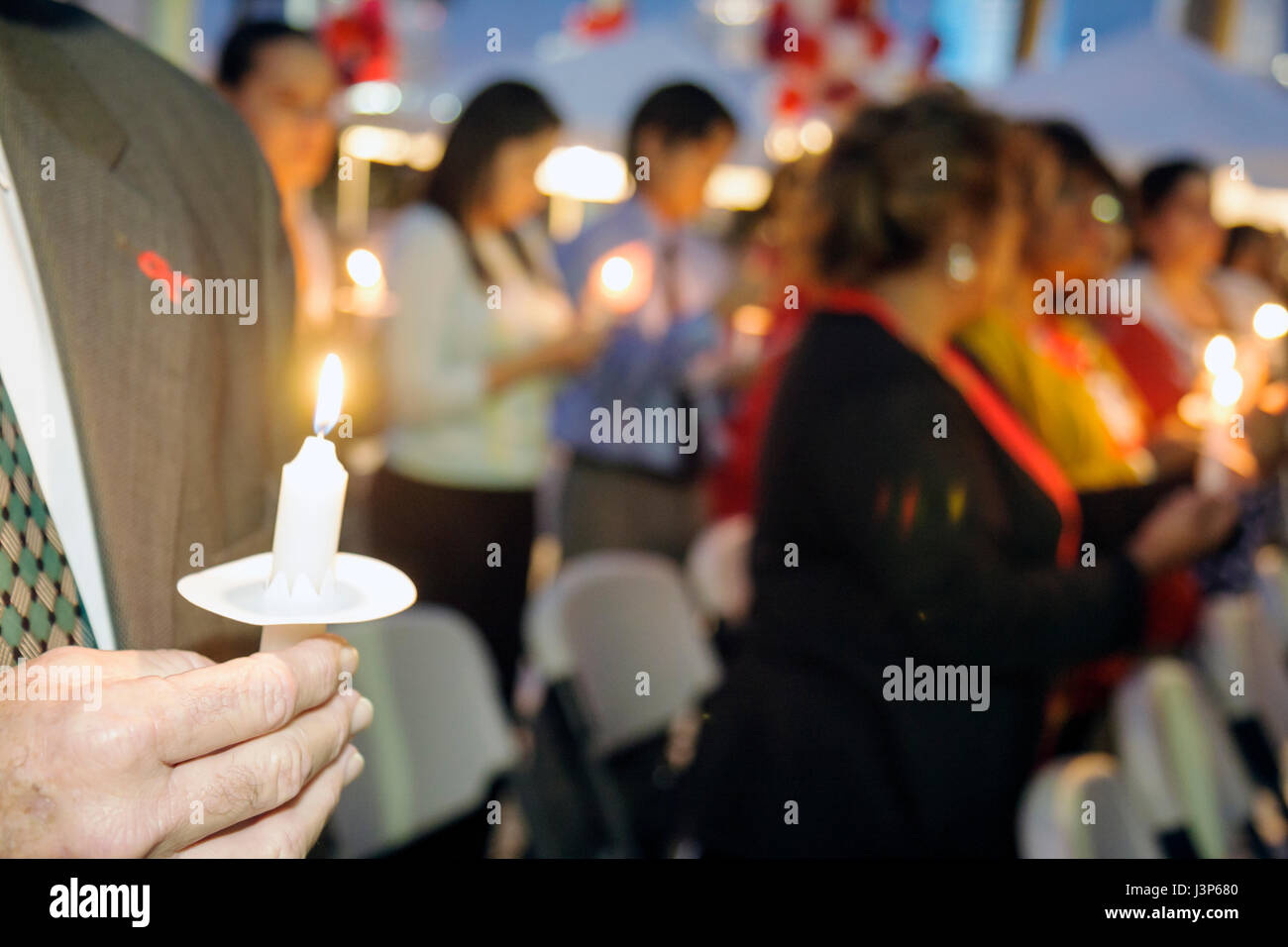 Miami Florida,Riverside Center,World AIDS Day,Candlelight Memorial,Tree ...
