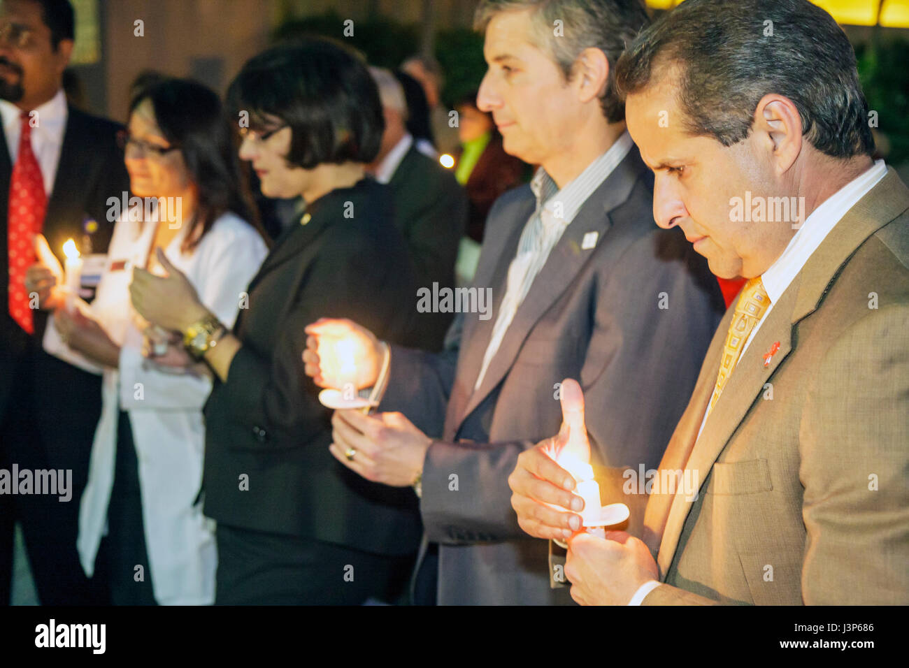 Miami Florida,River waterside Center,World AIDS Day,Candlelight ...