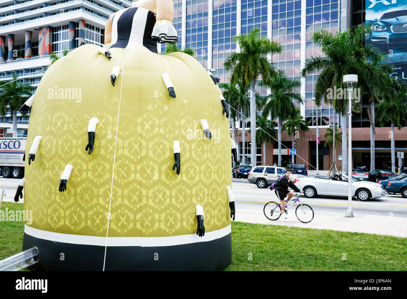 Miami Florida,Biscayne Boulevard,Art Basel week,Giants in the City ...