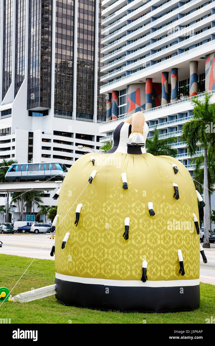 Miami Florida,Biscayne Boulevard,Art Basel week,Giants in the City ...