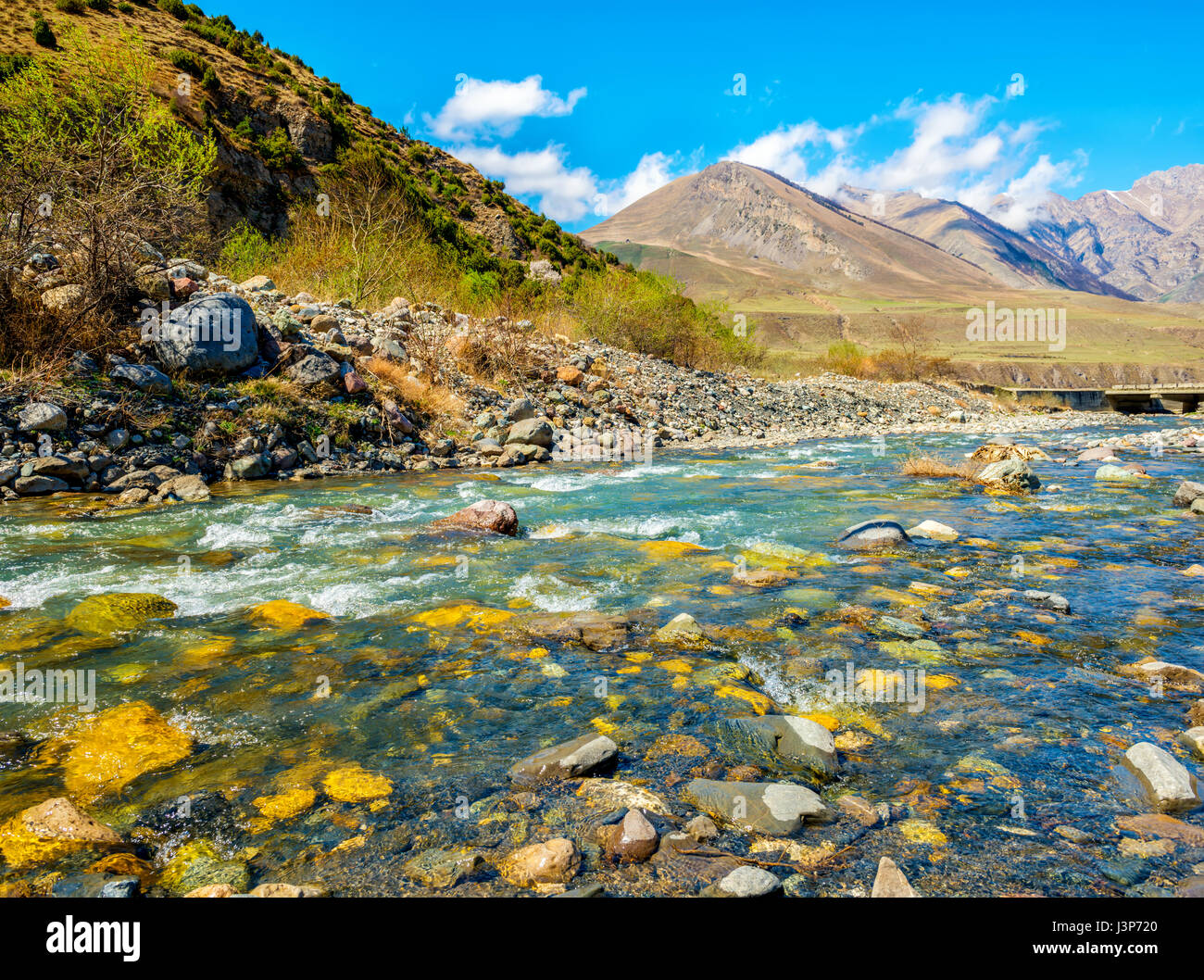 fast mountain river in mountains of Caucasus Stock Photo - Alamy