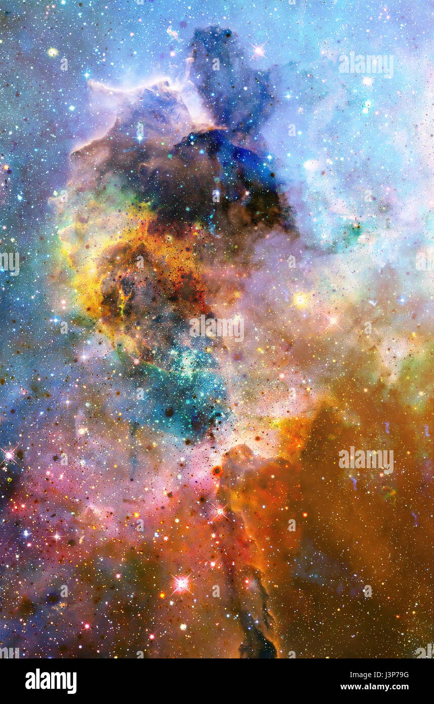 Cosmic space and stars, color cosmic abstract background Stock Photo ...