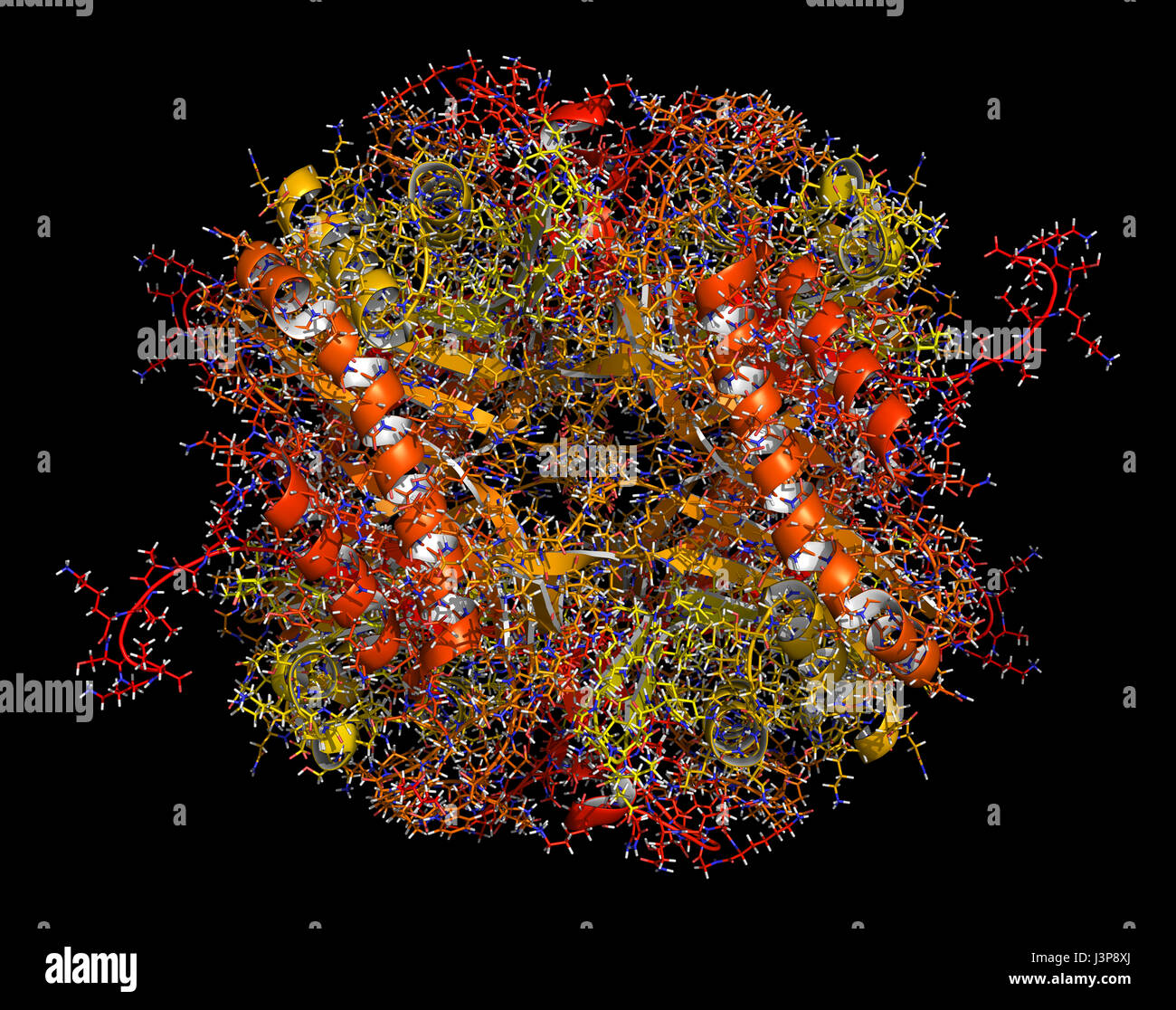 Rasburicase (recombinant urate oxidase) enzyme molecule. Used to treat ...