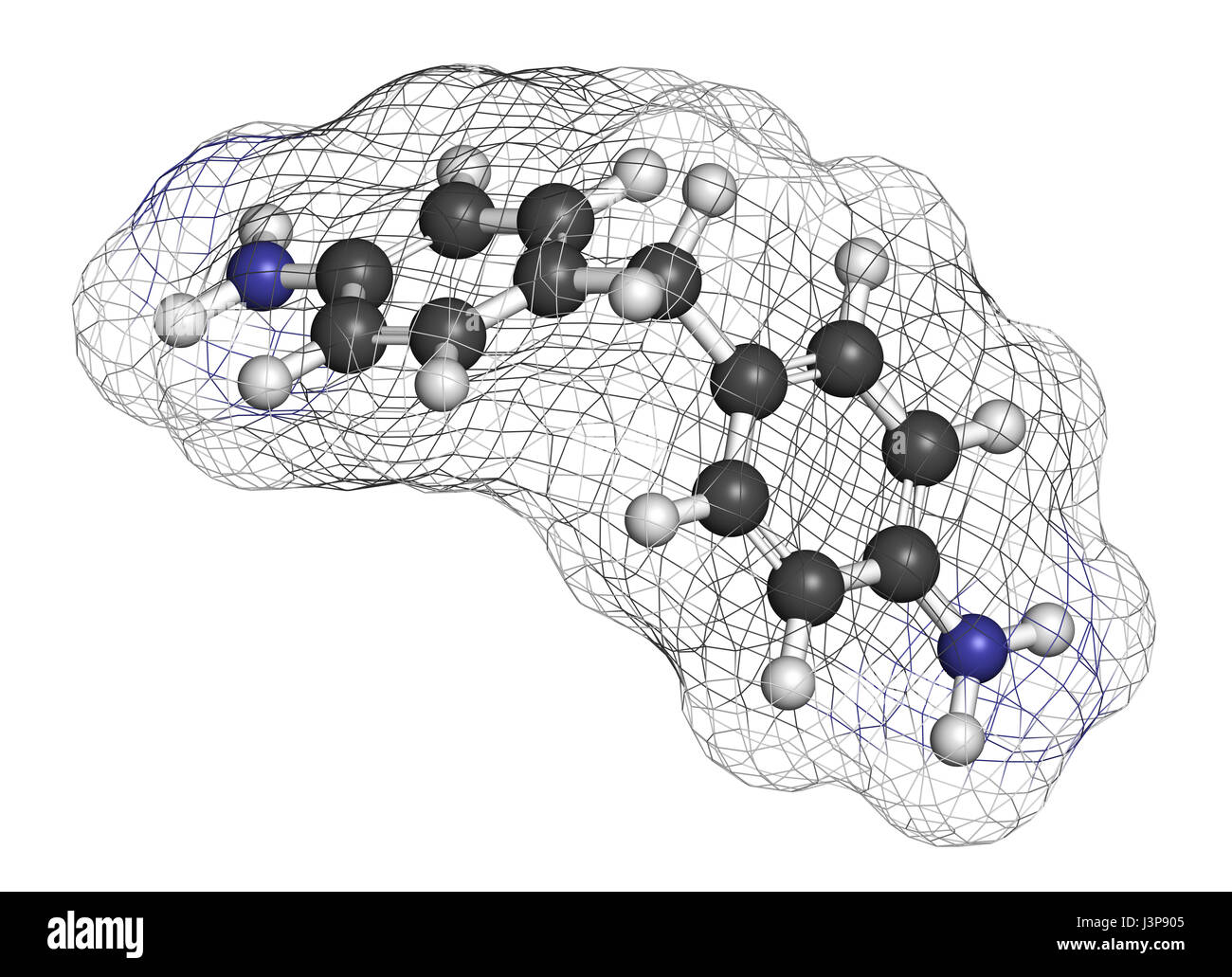4,4'-methylenedianiline (methylenedianiline, MDA) molecule. Suspected ...