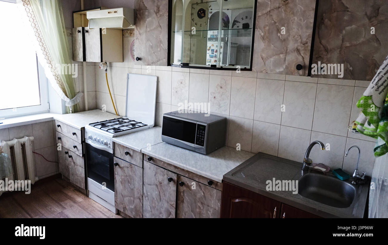 Kitchen made in old design. Old design background Stock Photo - Alamy