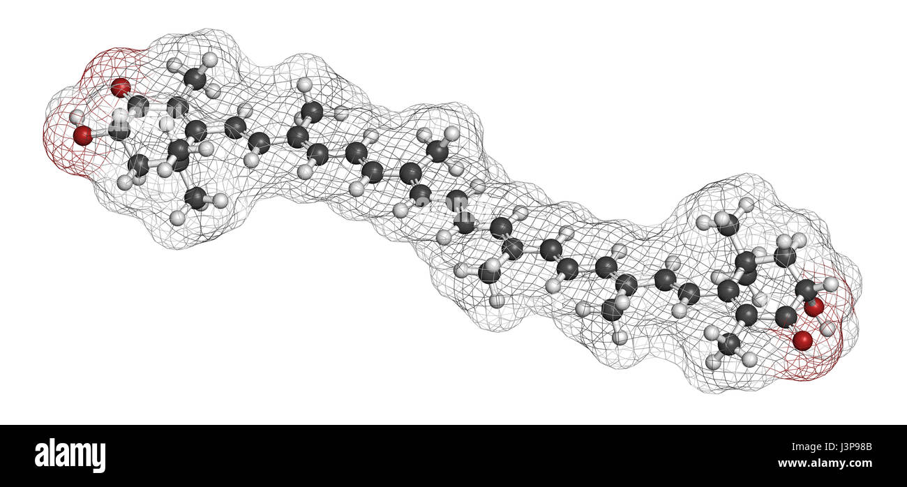 Astaxanthin pigment molecule. Carotenoid responsible for the pink-red ...