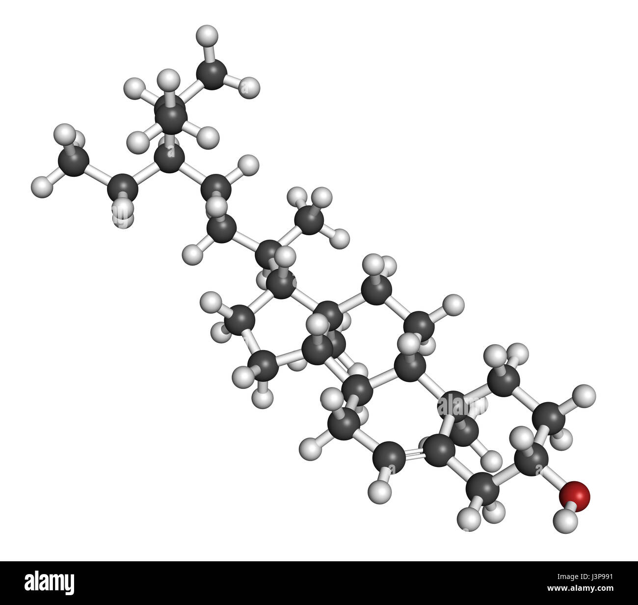 Beta-sitosterol phytosterol molecule. Investigated in treatment of ...