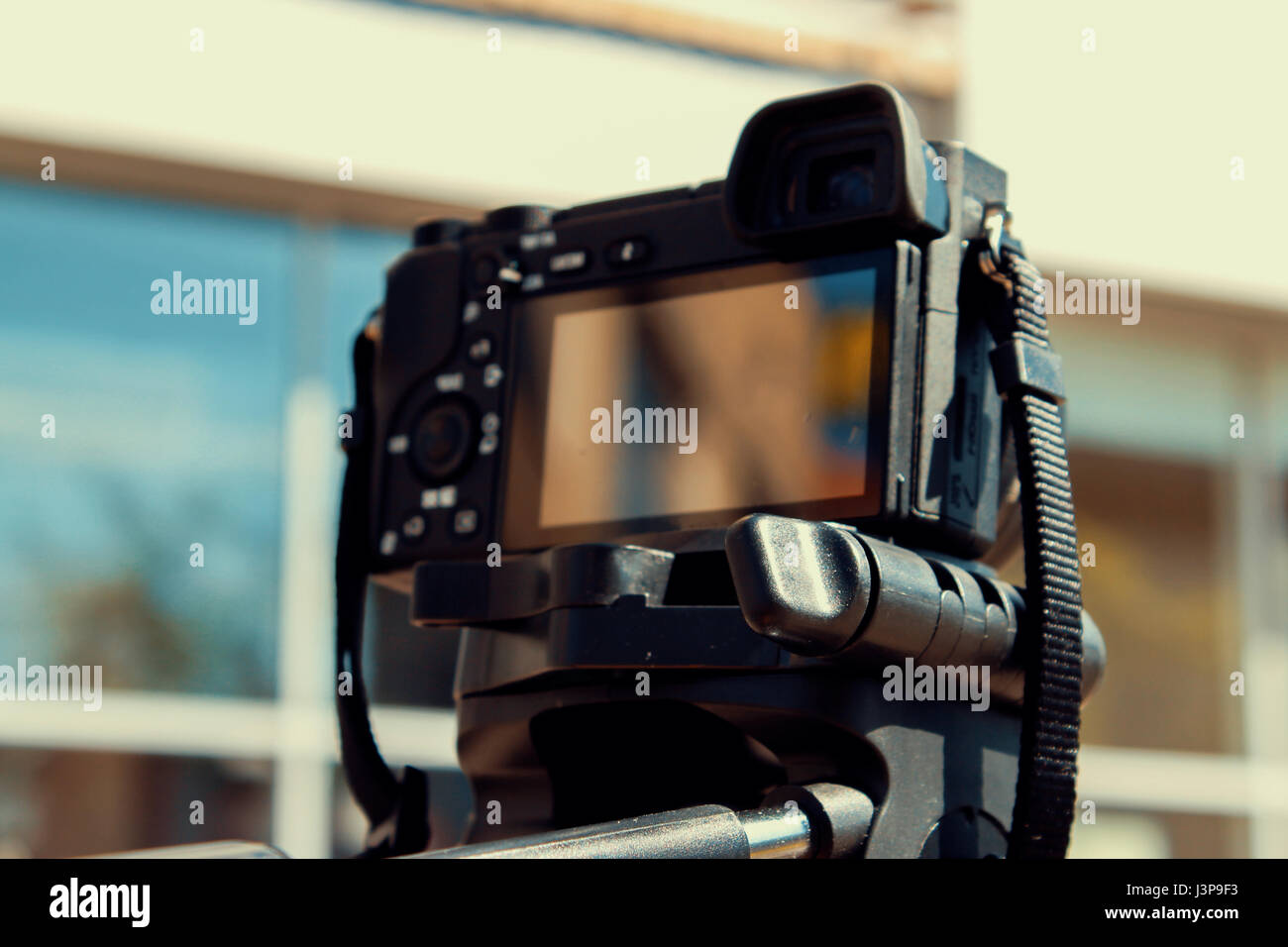 black camera at a close distance Stock Photo - Alamy