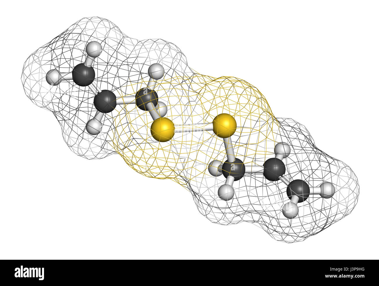 Diallyl disulfide garlic molecule. One of the compounds responsible for ...