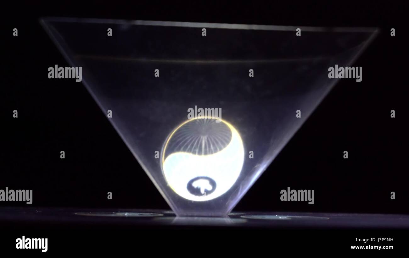 incredibly beautiful moving hologram on a black background Stock Photo ...