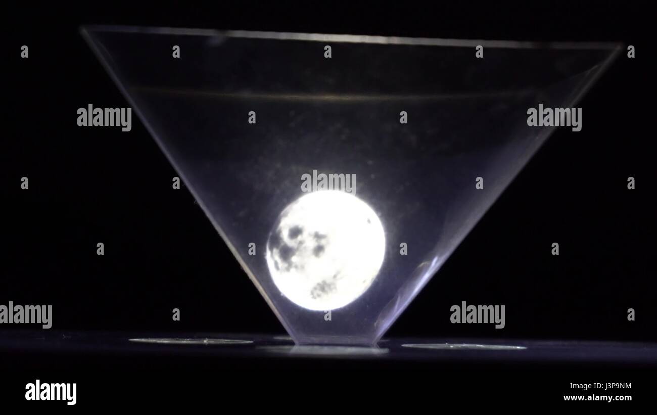 incredibly beautiful moving hologram on a black background Stock Photo ...