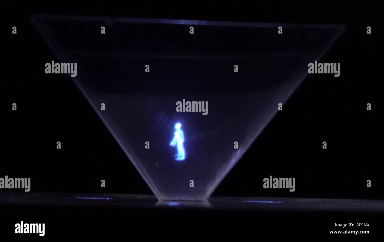 incredibly beautiful moving hologram on a black background Stock Photo ...