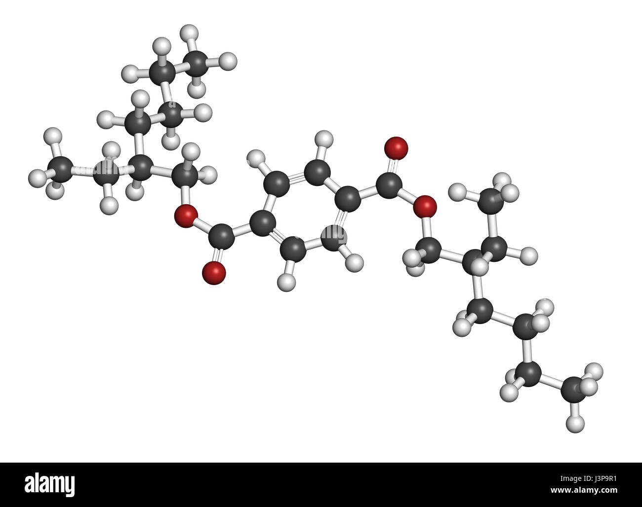 Dioctyl terephthalate (DOTP, DEHT) plasticizer molecule. Phthalate ...