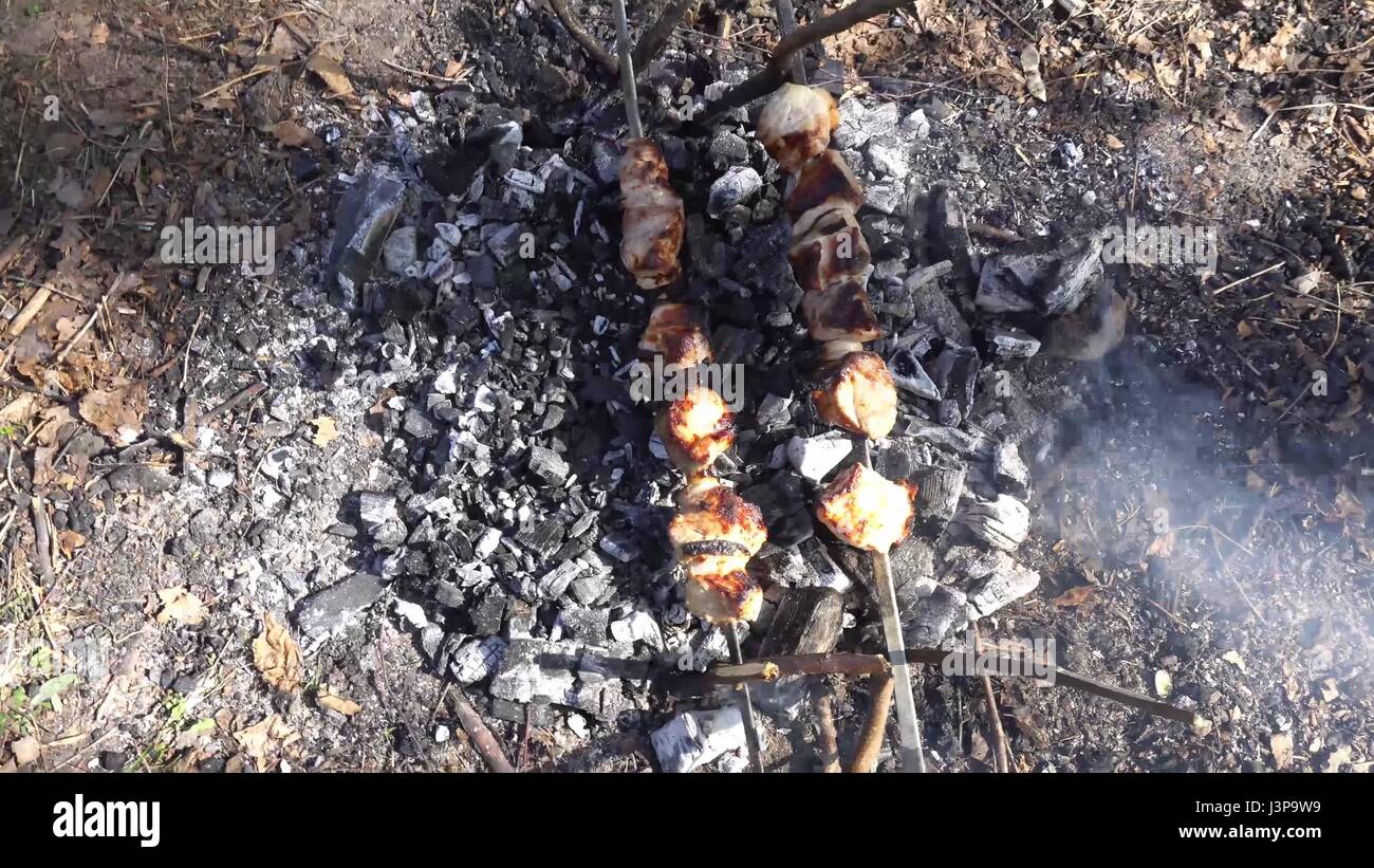 shish kebab on fire,a beautiful composition Stock Photo - Alamy