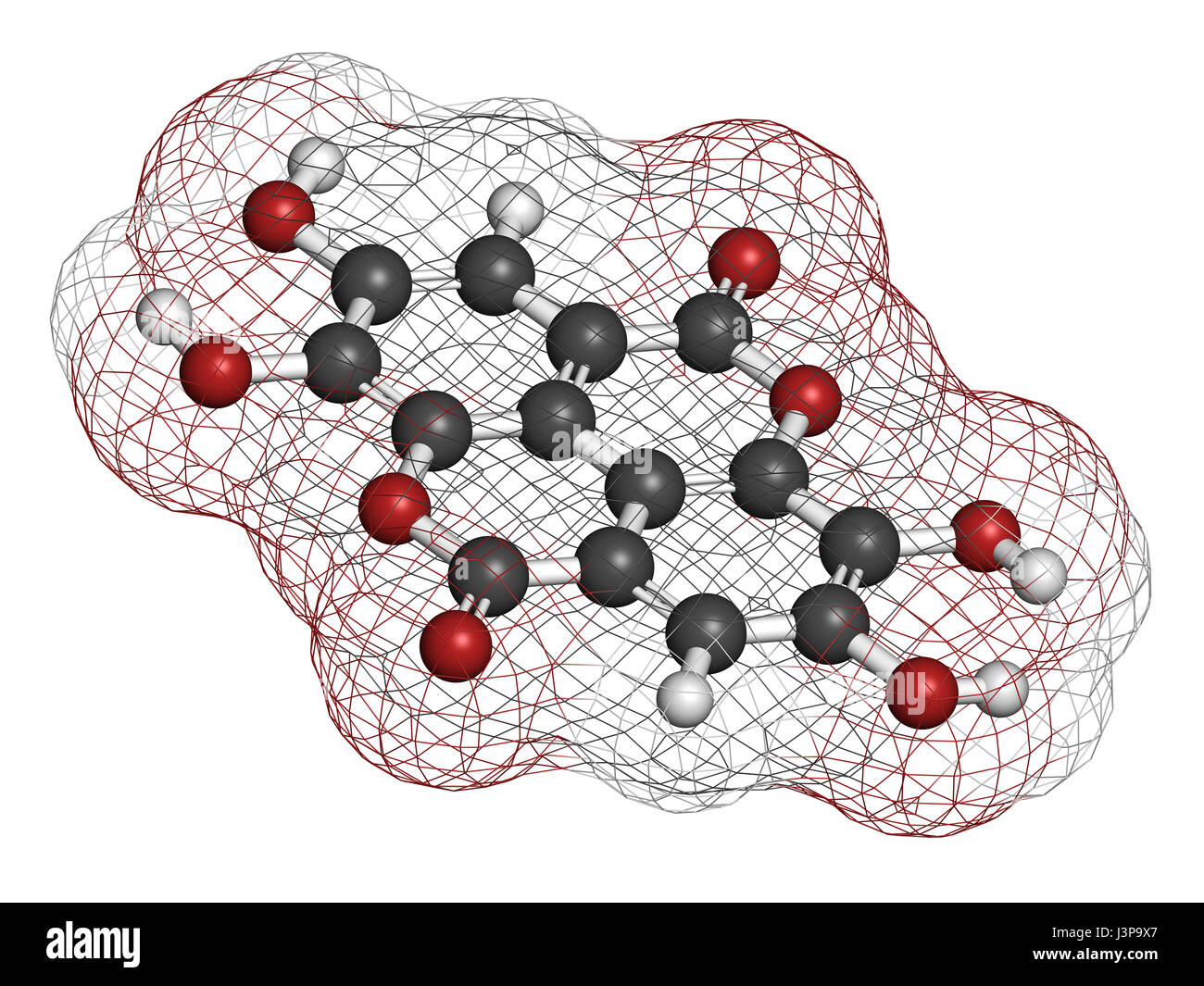 Ellagic Acid Dietary Supplement Molecule High Resolution Stock ...