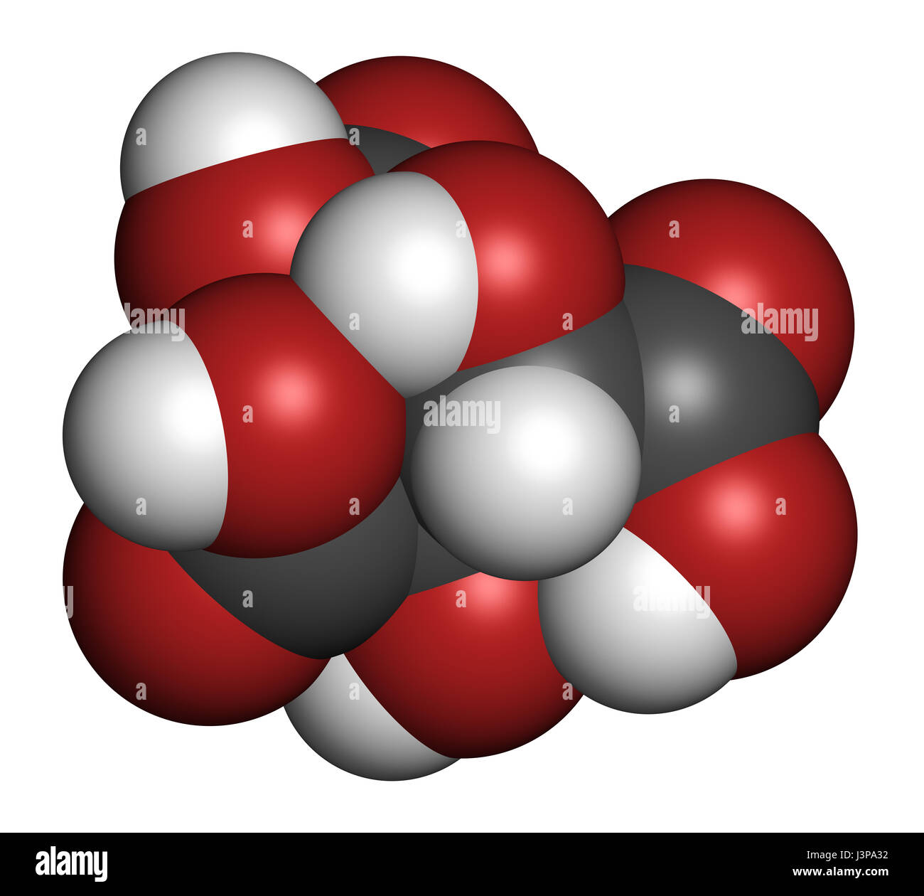 Hydroxycitric acid (HCA, hydroxycitrate) molecule. Used as weight loss ...