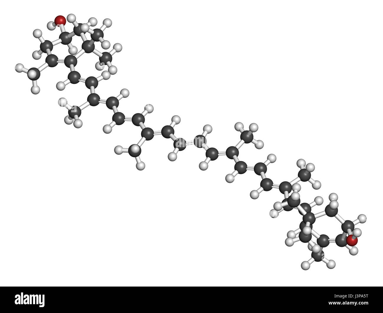 Lutein carotenoid molecule. Nutrient present in green leafy vegetables ...