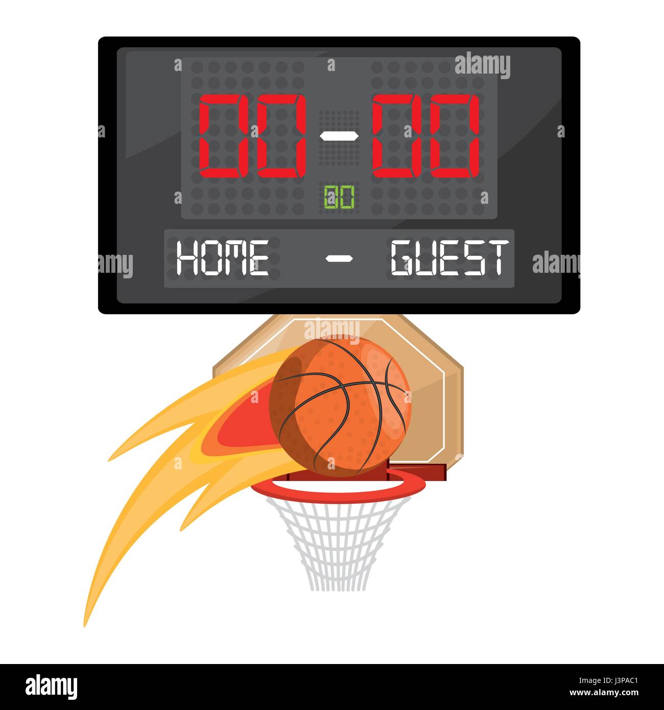 basketball and points competition play game Stock Vector Image & Art ...
