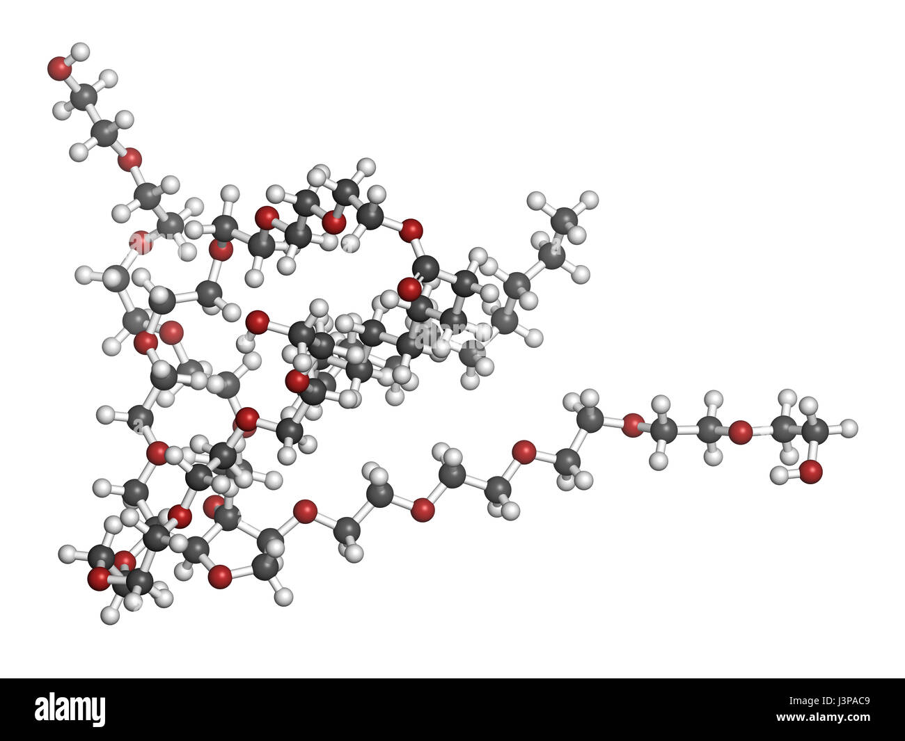 Polysorbate 80 surfactant and emulsifier molecule. Used in food (E433 ...
