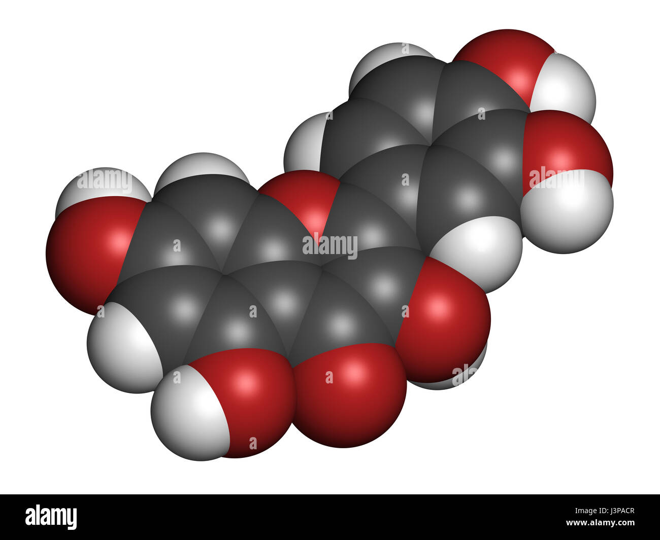 Quercetin plant molecule atoms represented Cut Out Stock Images ...