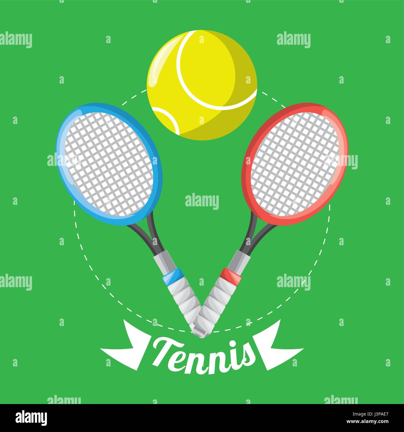 racket and ball to tennis game competition Stock Vector Image & Art - Alamy