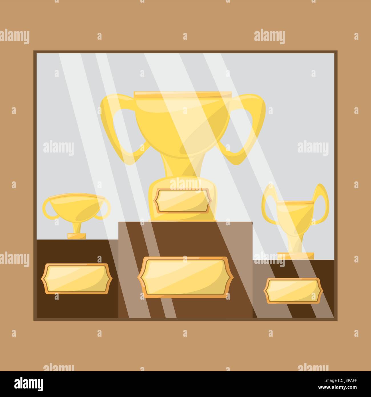 nice trophy to win sport game in the competition Stock Vector Image ...