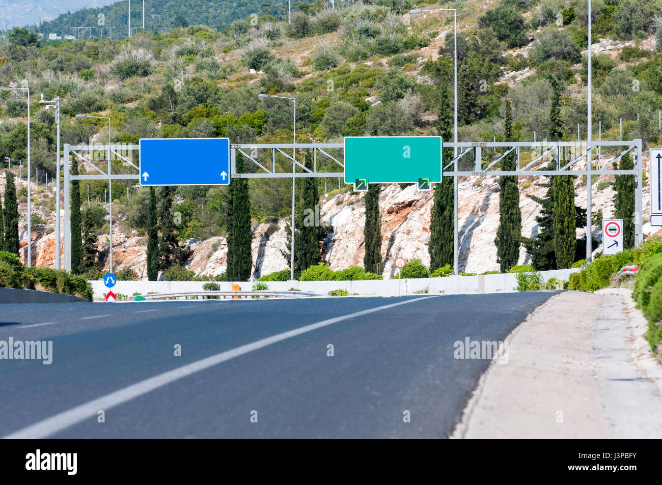 empty highway road sign Stock Photo - Alamy