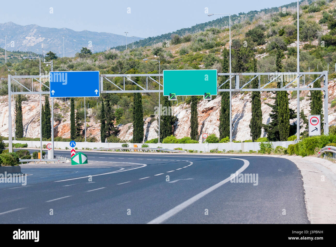 empty highway road sign Stock Photo - Alamy