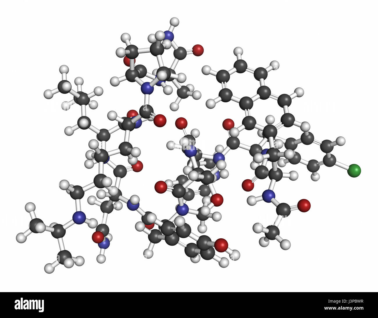 Abarelix drug molecule (gonadotropin-releasing hormone, GnRH antagonist ...