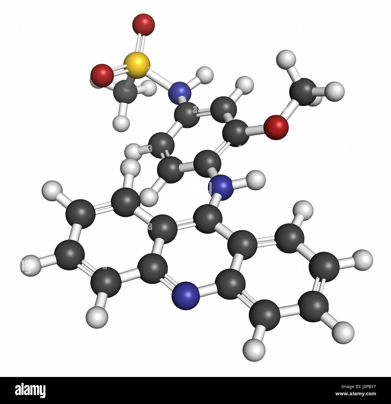 Amsacrine molecular model drug amsacrine hi-res stock photography and ...
