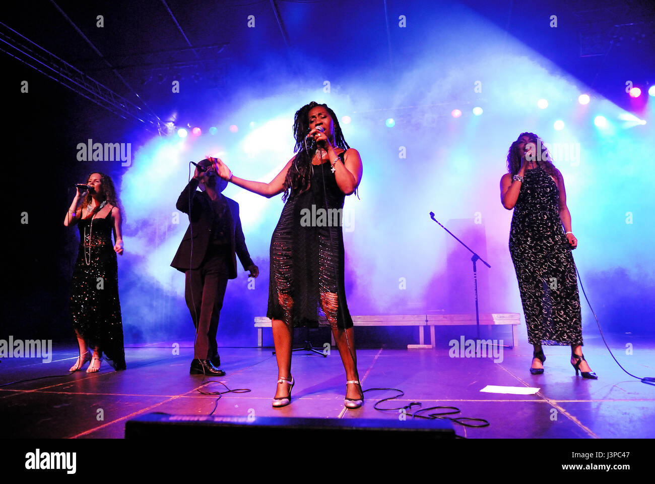 Boney M. West German music group playing disco, euro disco, dance and ...