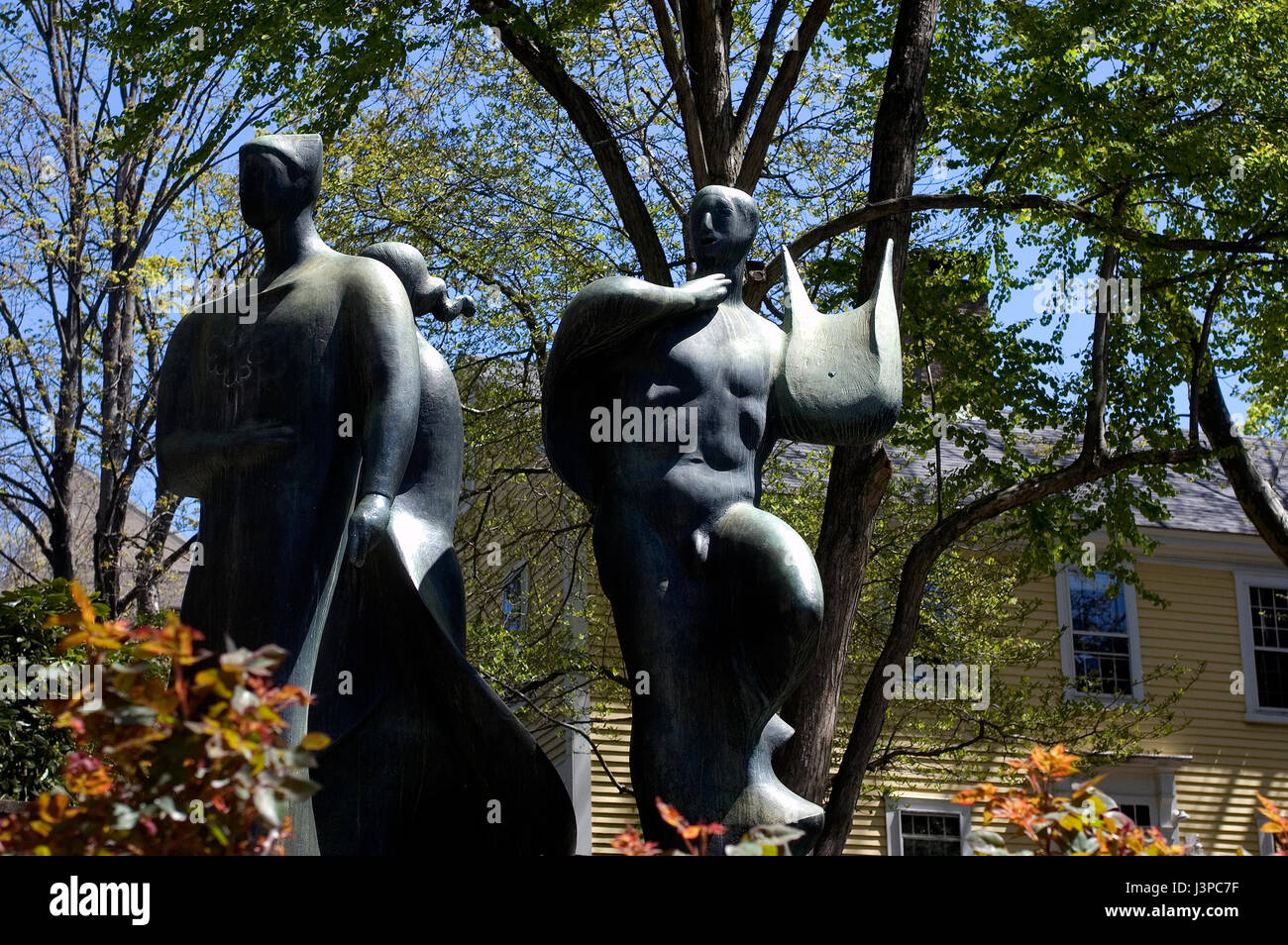 A sculpture at the RHODE ISLAND SCHOOL of DESIGN campus, Providence ...