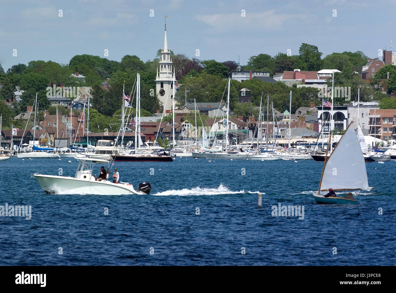 Boating in Newport Harbor, Rhode Island, USA Stock Photo - Alamy