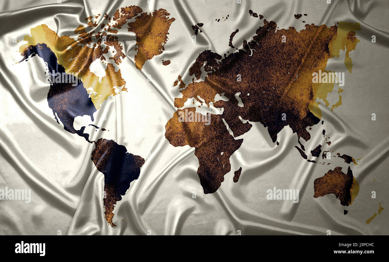 World map yellow wallpaper hi-res stock photography and images - Alamy