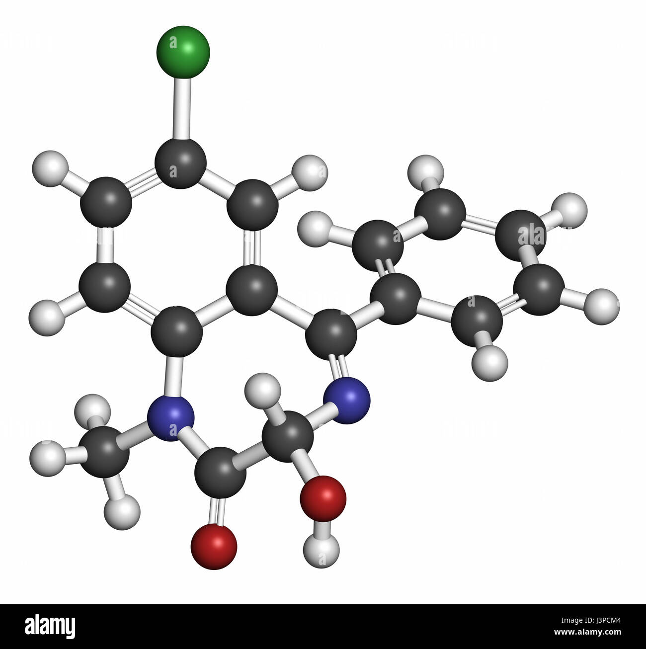 Temazepam benzodiazepine drug molecule used hi-res stock photography ...