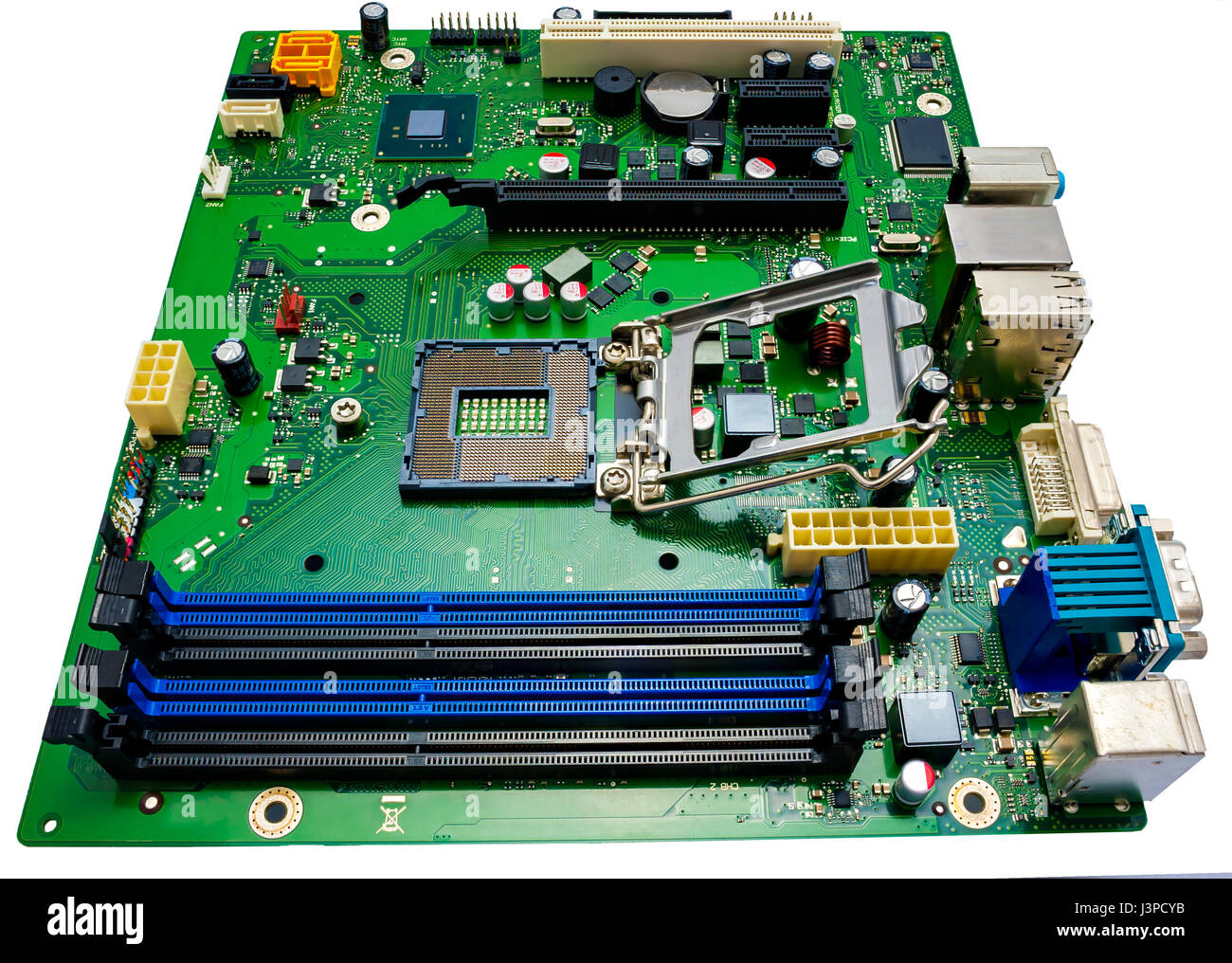 computer motherboard isolated on white background Stock Photo - Alamy