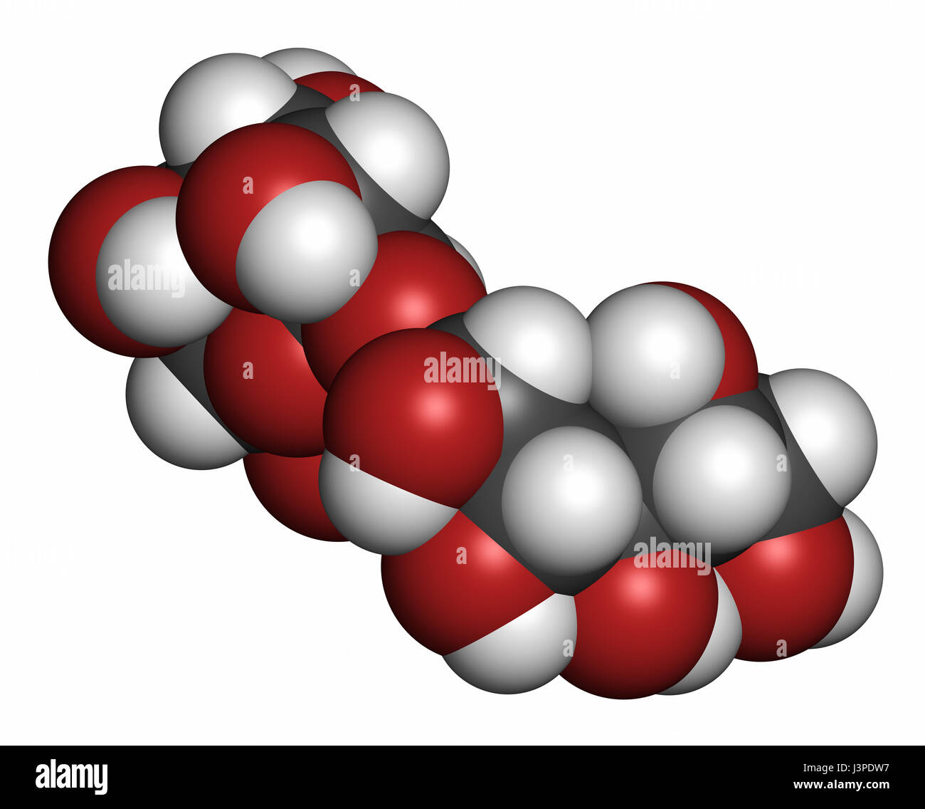 Isomalt sugar substitute molecule (one of two components shown). Atoms ...