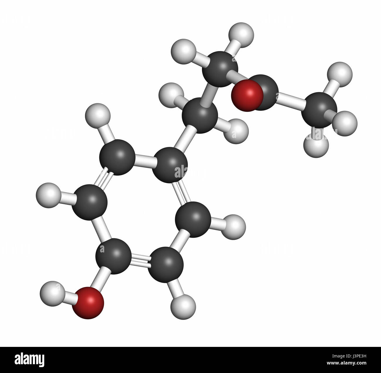 Raspberry ketone molecule. Primary aroma compound of raspberries. Used ...