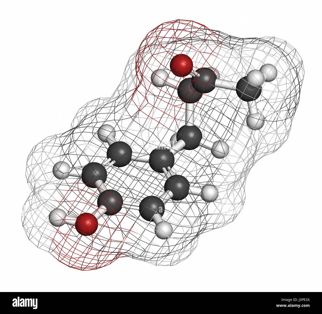 Raspberry ketone molecule. Primary aroma compound of raspberries. Used ...