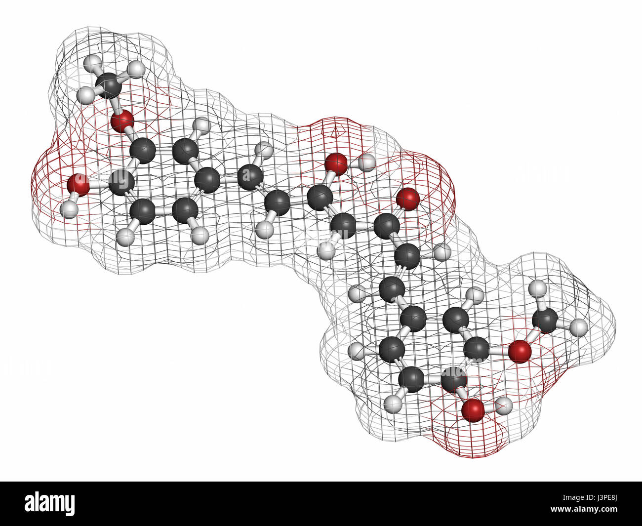 Curcumin turmeric spice molecule. Atoms are represented as spheres with ...