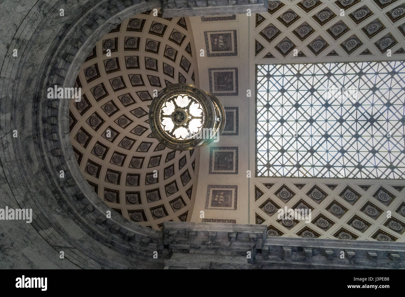 Interior ceiling of the state capitol building in Olympia, Washington ...