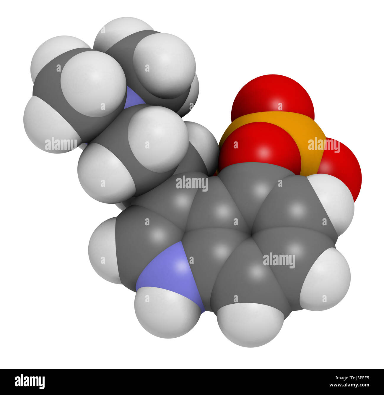 Psilocybin psychedelic mushroom molecule. Prodrug of psilocin. Atoms ...