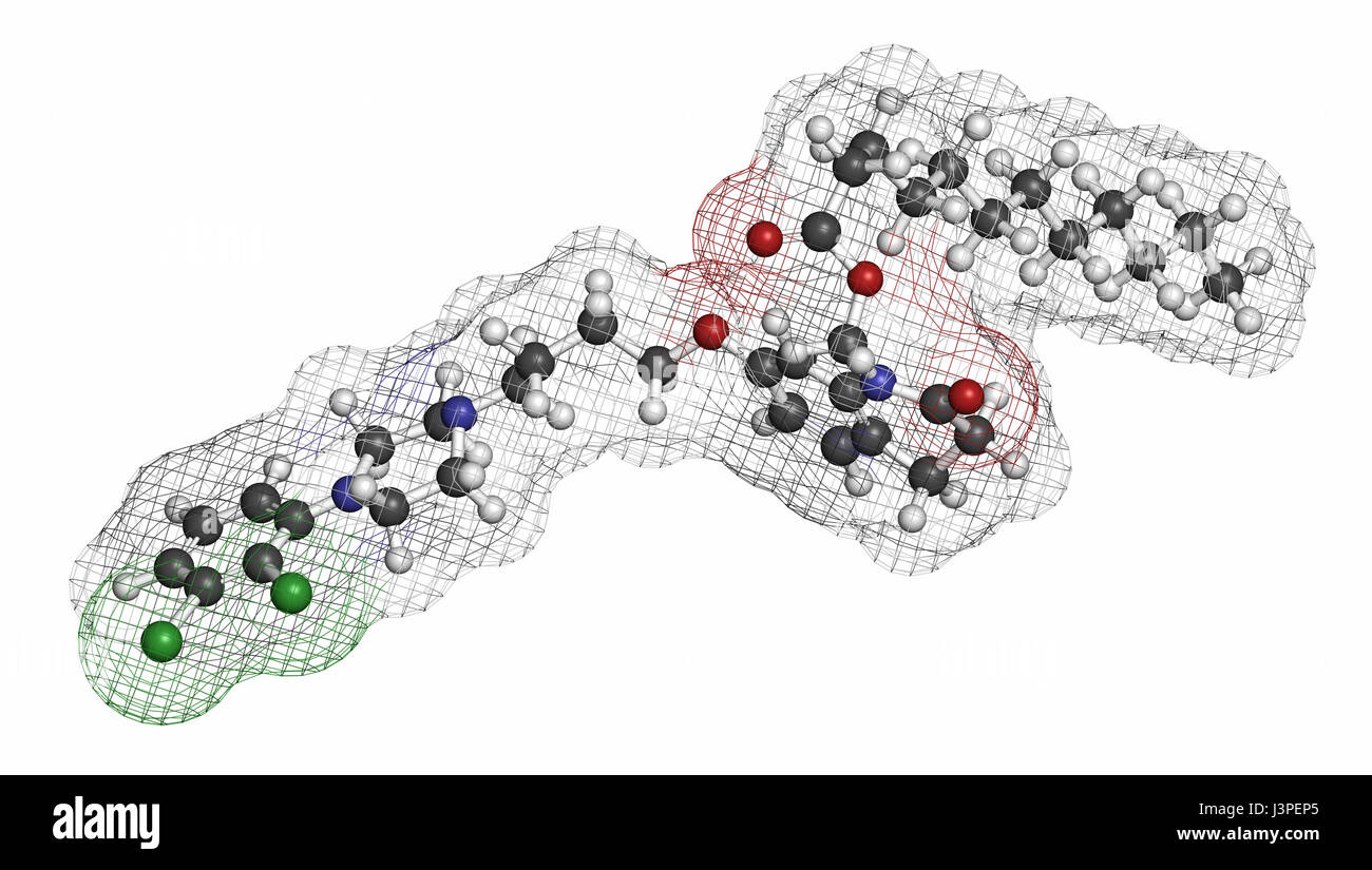 Aripiprazole lauroxil antipsychotic drug molecule (injectable extended ...
