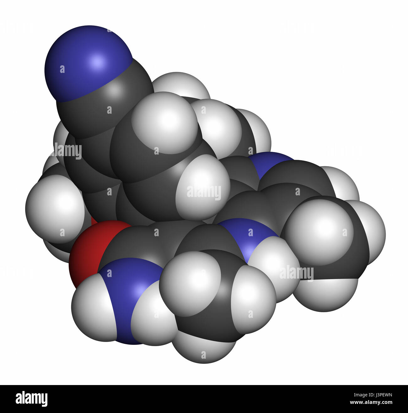 Finerenone heart failure drug molecule (mineralocorticoid receptor ...