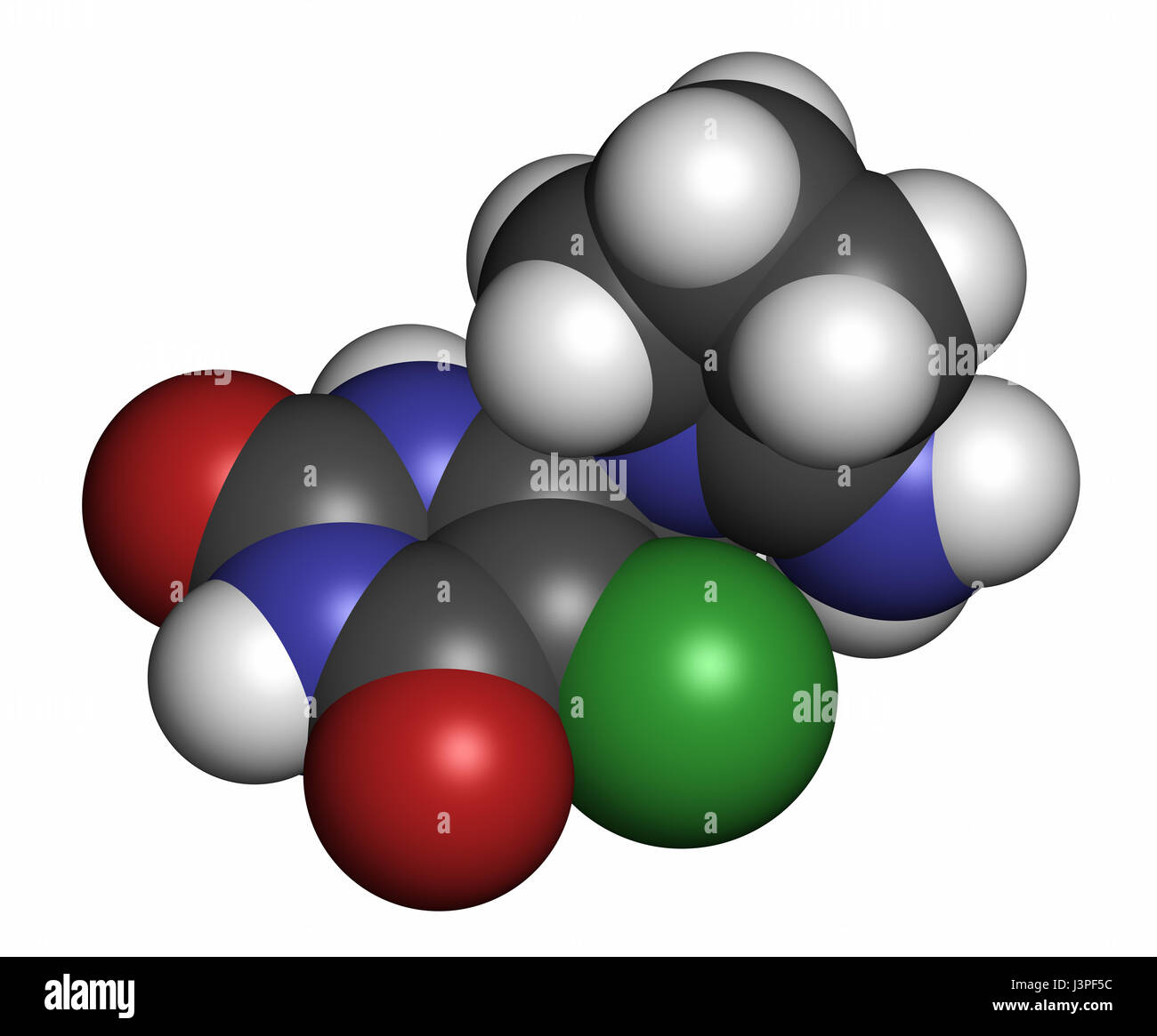 Tipiracil cancer drug molecule (thymidine phosphorylase inhibitor ...